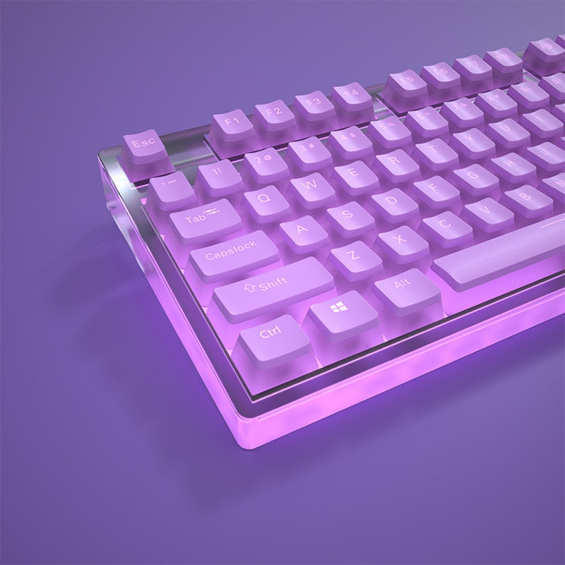 129pcs Double Shot Pudding-style Keycap Set PBT Keycap Pink - Etsy ...