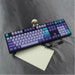 129pcs Purple Vaporwave Theme Keycap Set,pbt Keycap,cherry Keycap ...