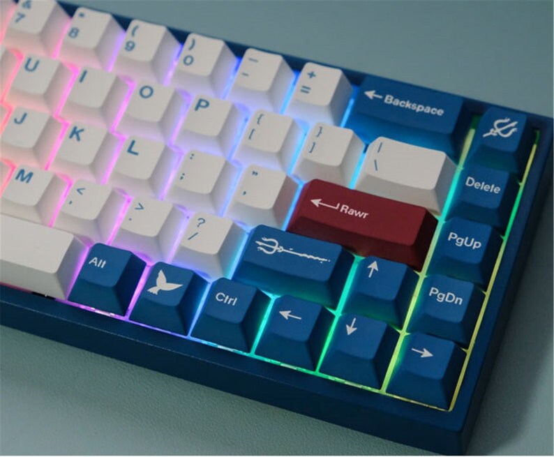 141pcs Dark Blue Ocean Theme Keycaps Set Retro Style Keycaps - Etsy