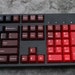 118pcs, Red Zen Theme Keycap Set, Red Black Gradient Keycap Set, Cherry ...