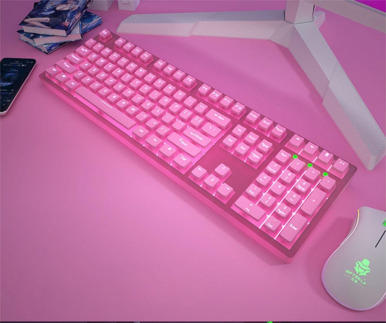 129pcs Double Shot Pudding-style Keycap Set PBT Keycap Pink - Etsy ...