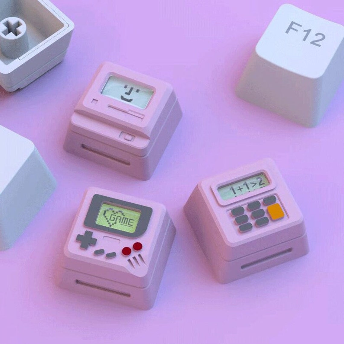 3 in 1 Mechanical Classic Retro Cute Transparent Key Cap Suit - Etsy