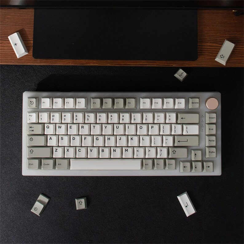 111pcs Minimalist Grey White Theme Keycap ABS Keycap Cherry - Etsy