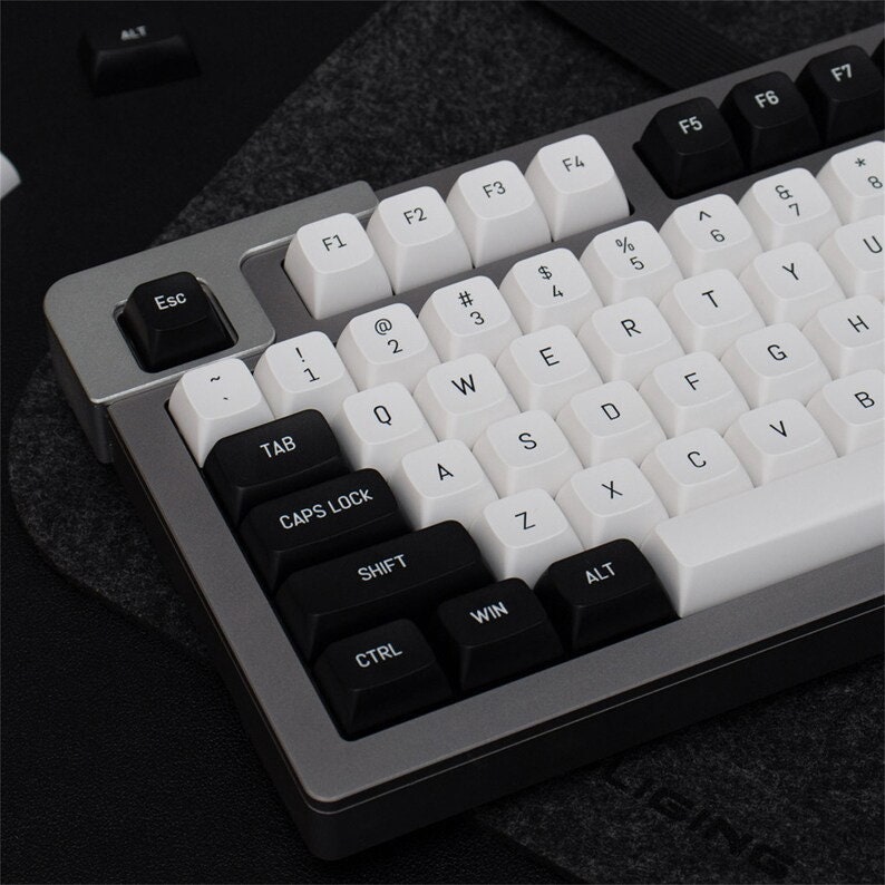 Black and White Keycaps-150 PCS MSA Keycap Set Minimalist - Etsy Canada