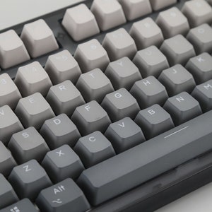 109 Pcs Gradual Black Translucent Keycaps Set, Top Side Print Keycap ...