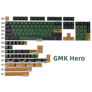 GMK Hero Theme Retro Keycap Set, Cherry Profile PBT Keycap Set, Gaming ...