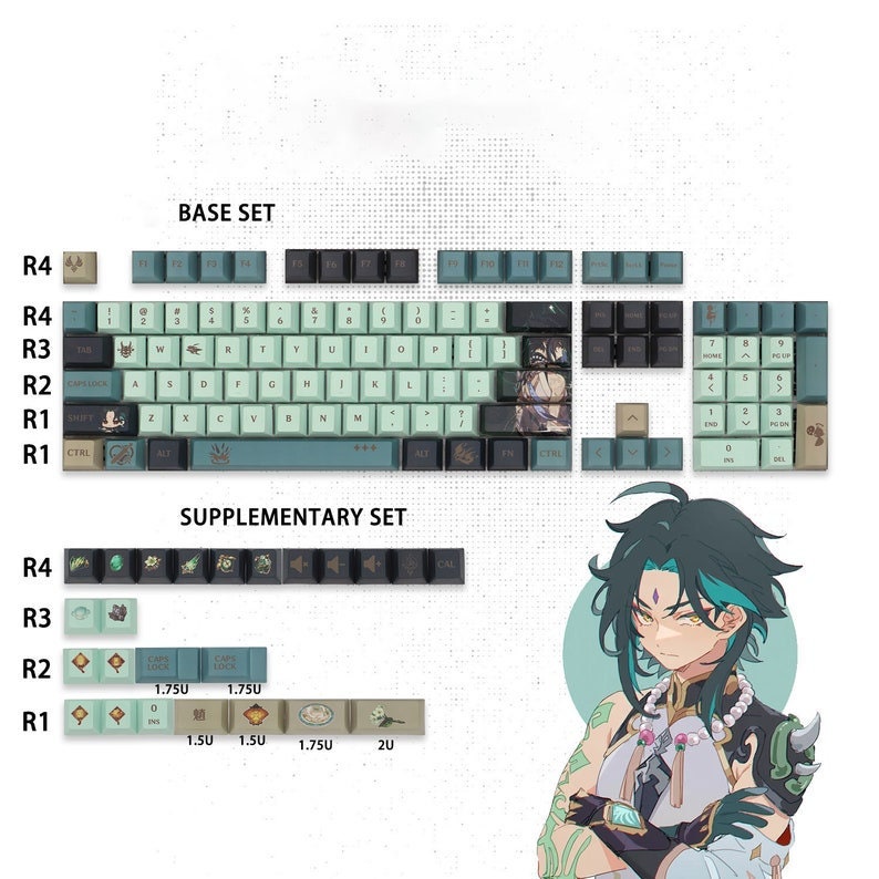 Genshin Keycap Set PBT Genshi Theme Mechanical Keyboard Cap - Etsy ...