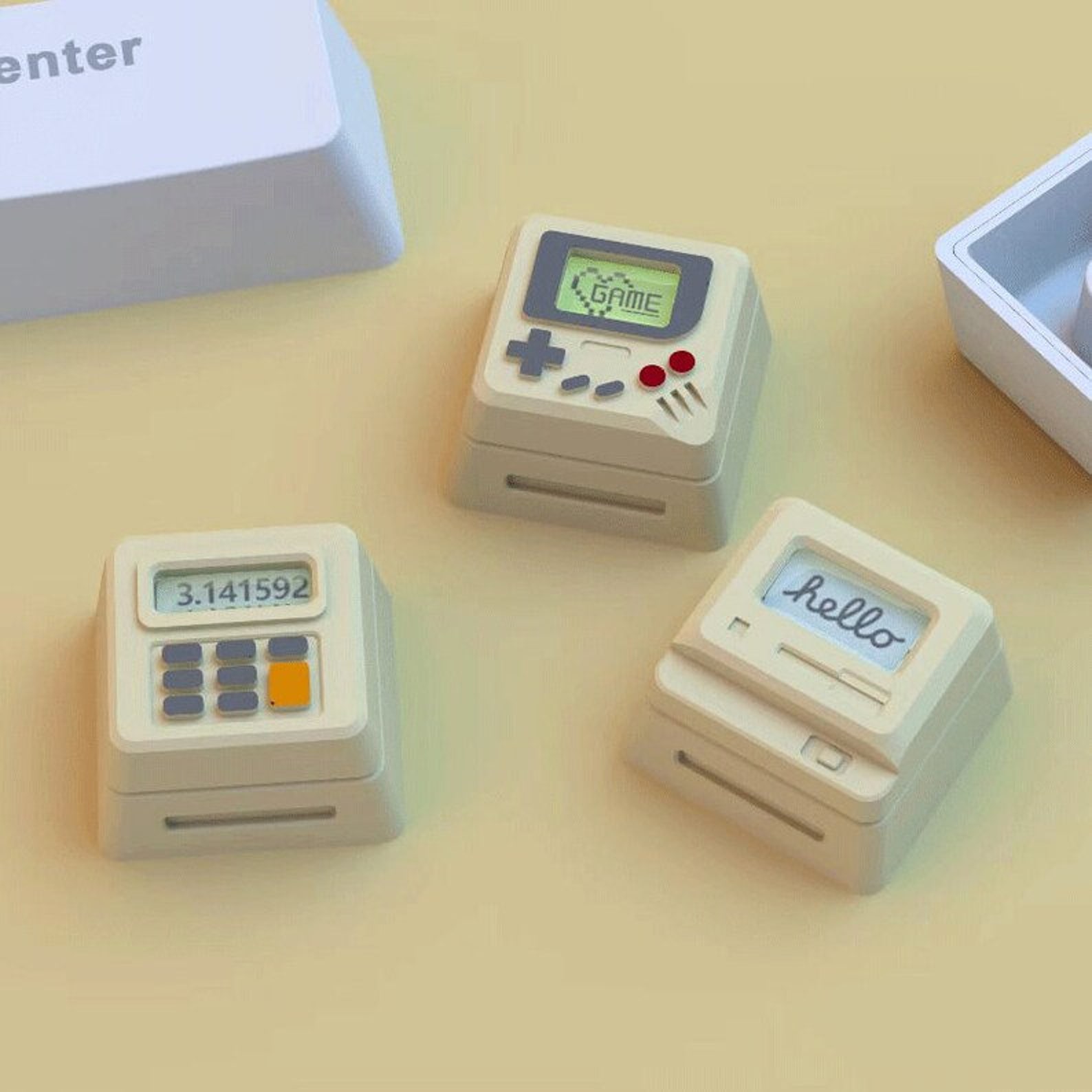 3 in 1 Mechanical Classic Retro Cute Transparent Key Cap Suit - Etsy