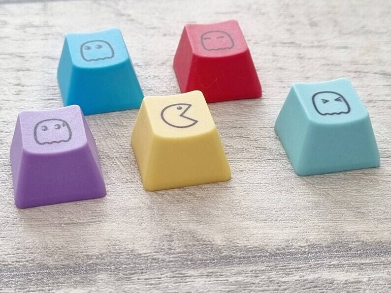 Pac Man Key Cap Set Cherry MX Keycaps Pacman OEM Profile - Etsy Canada
