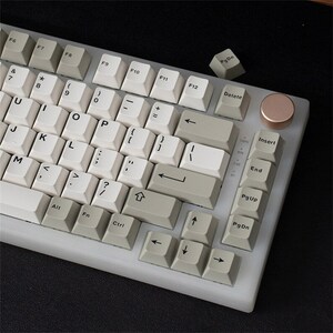 111pcs Minimalist Grey White Theme Keycap, ABS Keycap, Cherry Keycaps ...