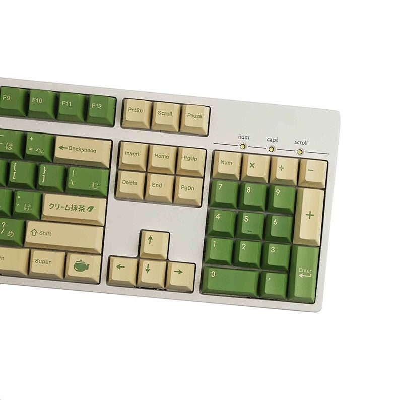 142pcs GMK Cream Matcha Theme Set Kawaii Keycap PBT Keycap - Etsy