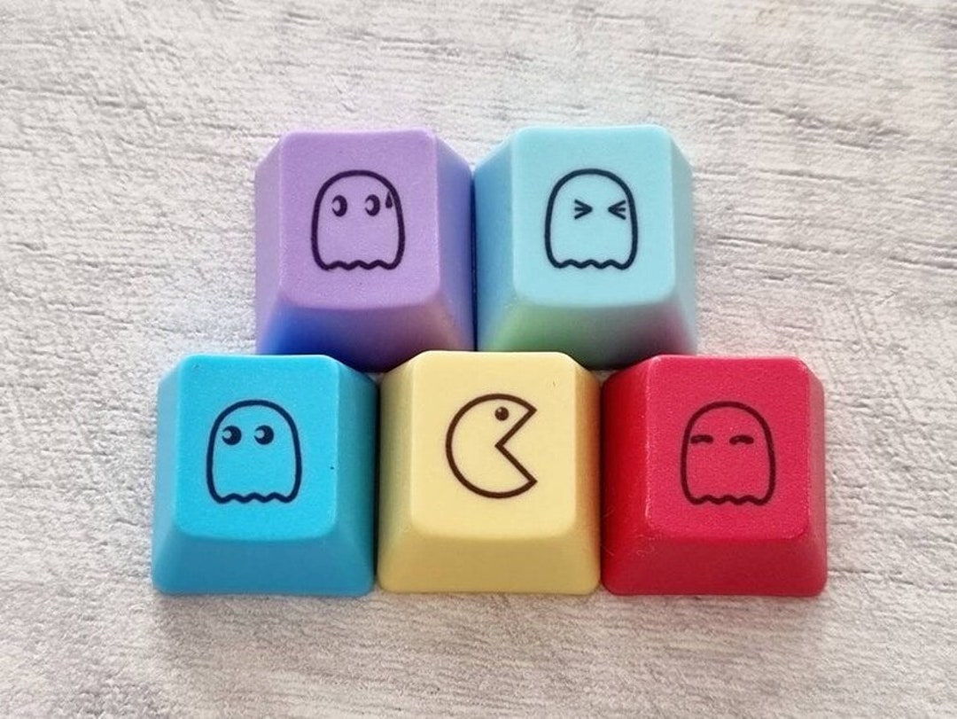 Pac Man Key Cap Set, Cherry MX Keycaps, Pacman OEM Profile Retro ...