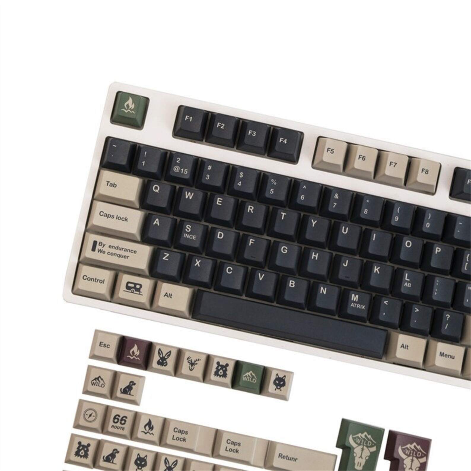 140pcs Wilderness Forest Theme Keycap Set Retro Keycap Set - Etsy