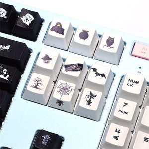 108pcs Halloween Theme Keycaps, Spider Skull Pattern Keycaps, PBT ...