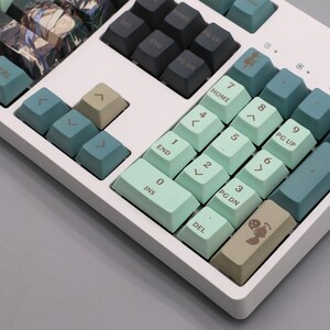 Genshin Keycap Set, PBT Genshi Theme Mechanical Keyboard Cap, Ganyu ...