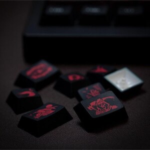 Dark Blood Gradient Keycap Set Mechanical Keyboard 152 MX Switch Cherry ...