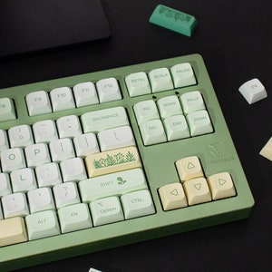 142PCS Cute Animal Botanical Garden Theme Keycap Set, XDA Keycaps, PBT ...