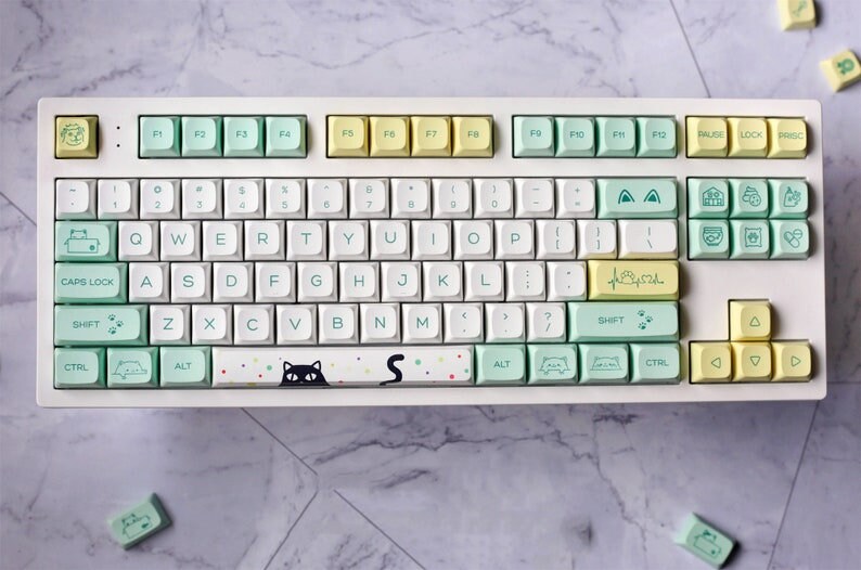 131pcs Cute Cat Keycap Set PBT Keycap XDA Keycap Mechanical - Etsy