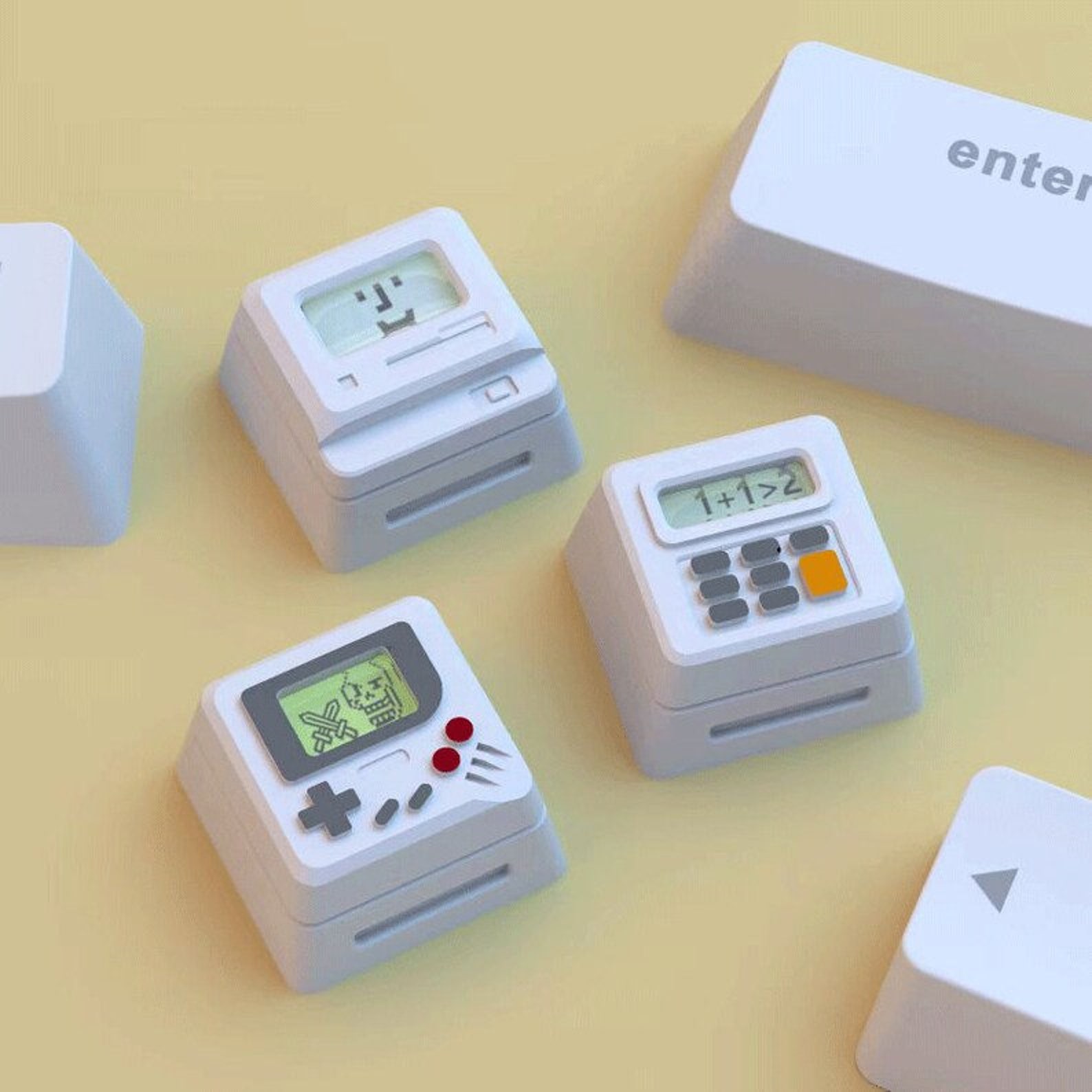 3 in 1 Mechanical Classic Retro Cute Transparent Key Cap Suit - Etsy