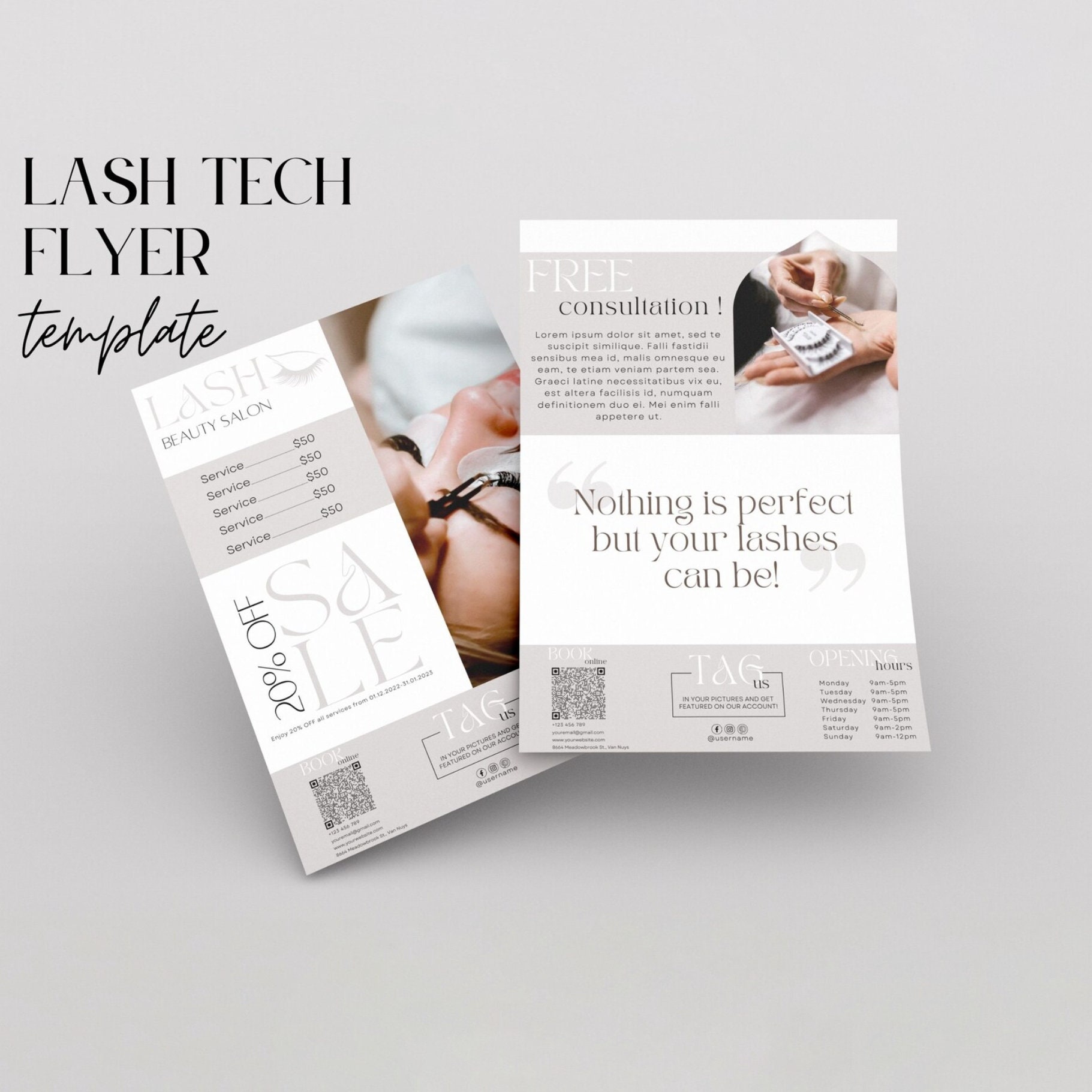 Lash Tech Flyer Template Lash Booking Flyer Lash Beauty Makeup ...