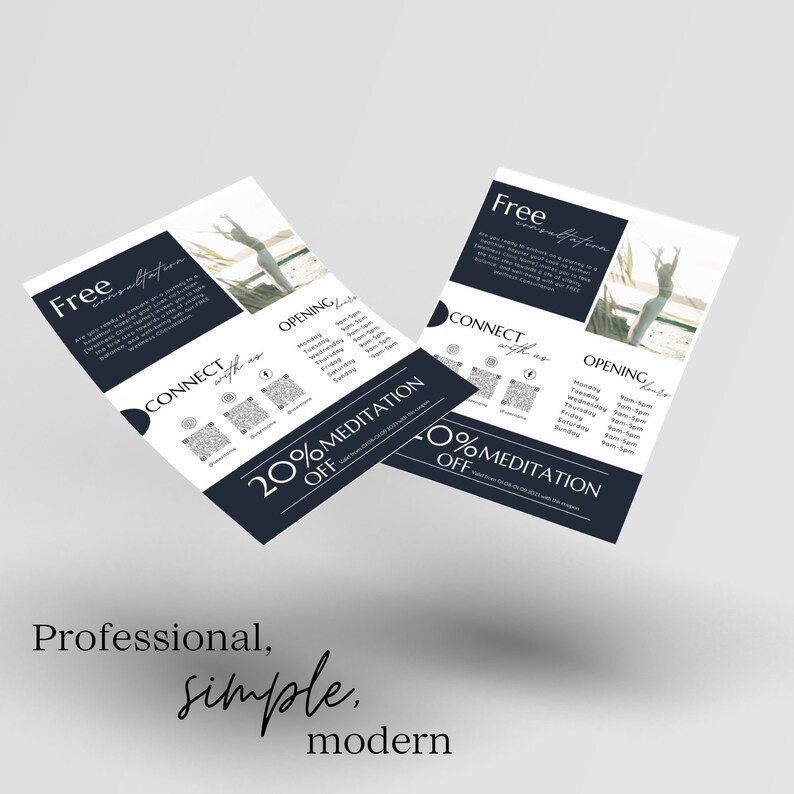 Wellness Clinic Flyer Template: Holistic Health Brochure (digital ...