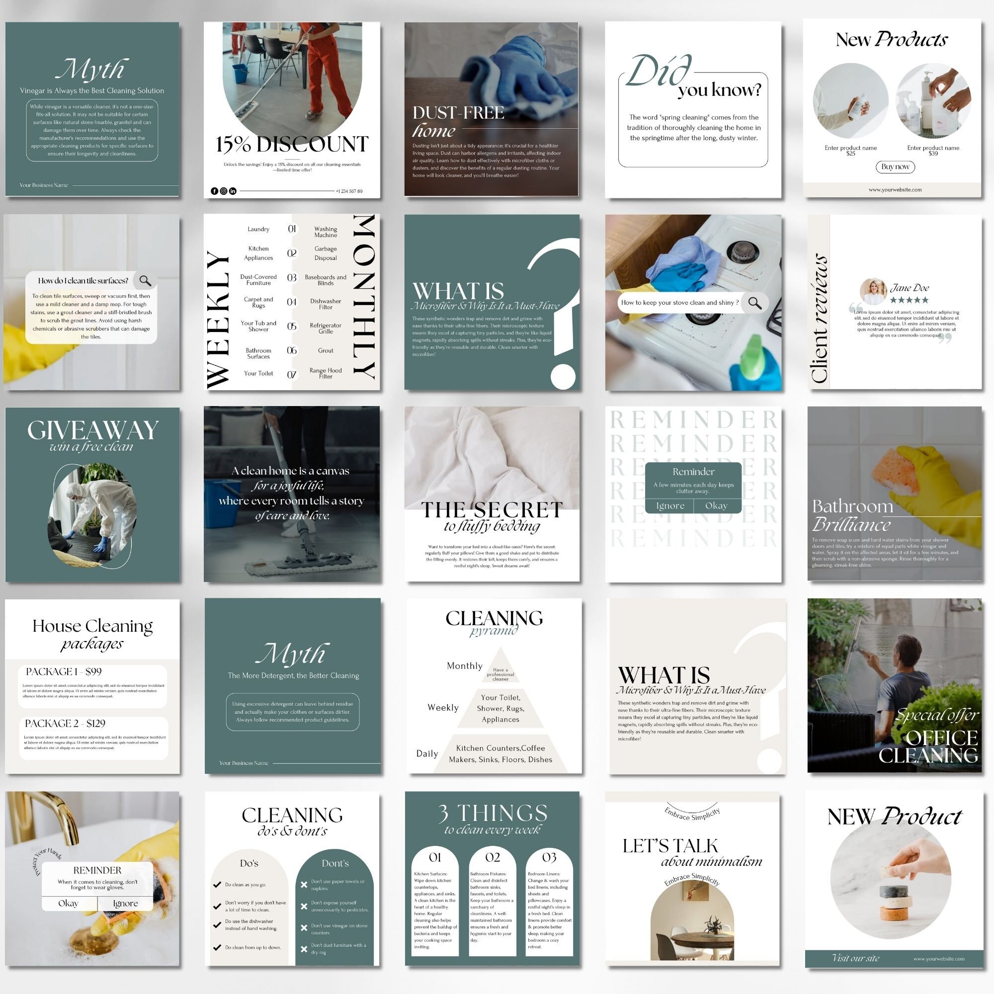 Cleaning Business Social Media Post Templates Cleaning Services ...