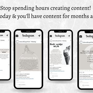 Body Sculpting Instagram Post Templates: Body Contouring Editable Canva ...