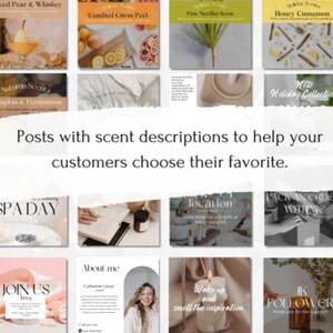 Candle Business Templates | Candles Social Media Bundle | Candle Shop ...