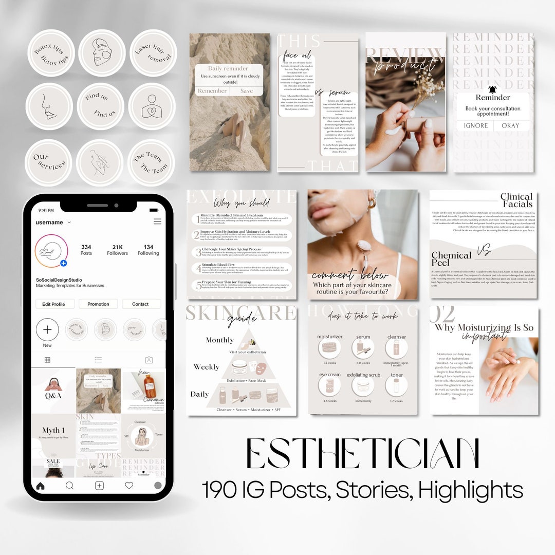 190 Esthetician Templates Skincare Business Posts Esthetic Clinic ...