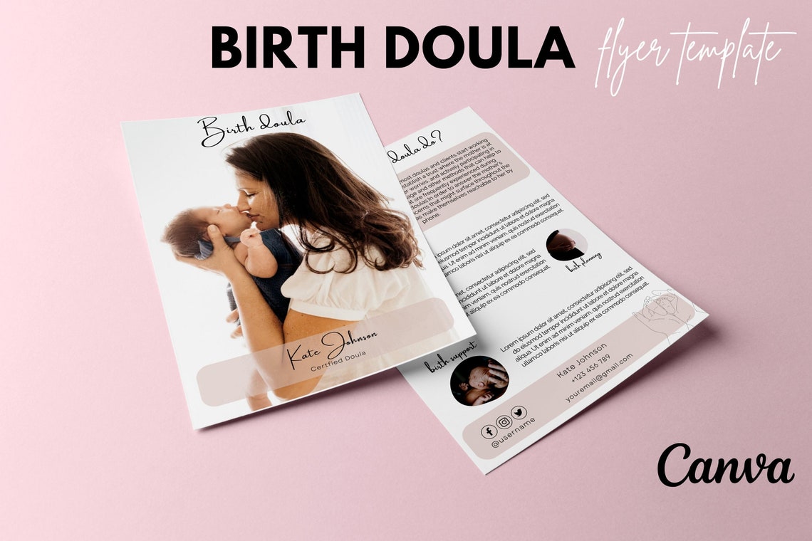 Birth Doula Flyer Template Doula Business Marketing Postpartum Doula - Etsy