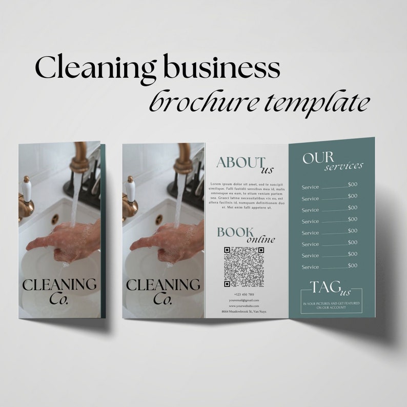 Cleaning Business Brochure Template Cleaning Services Brochure Housekeeping Brochure, Cleaning ...