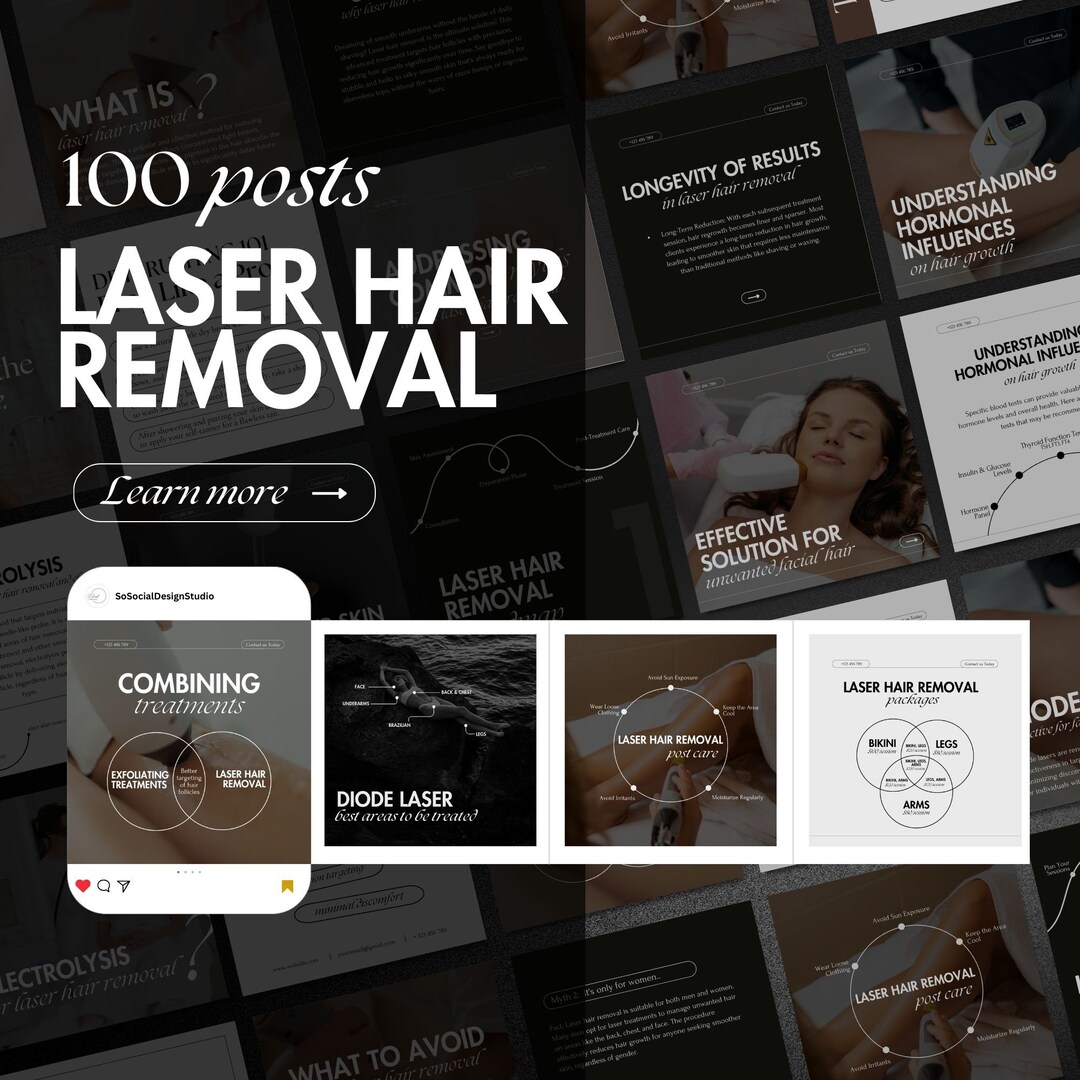 100 Laser Hair Removal Post Templates | Laser Hair Removal Posts ...