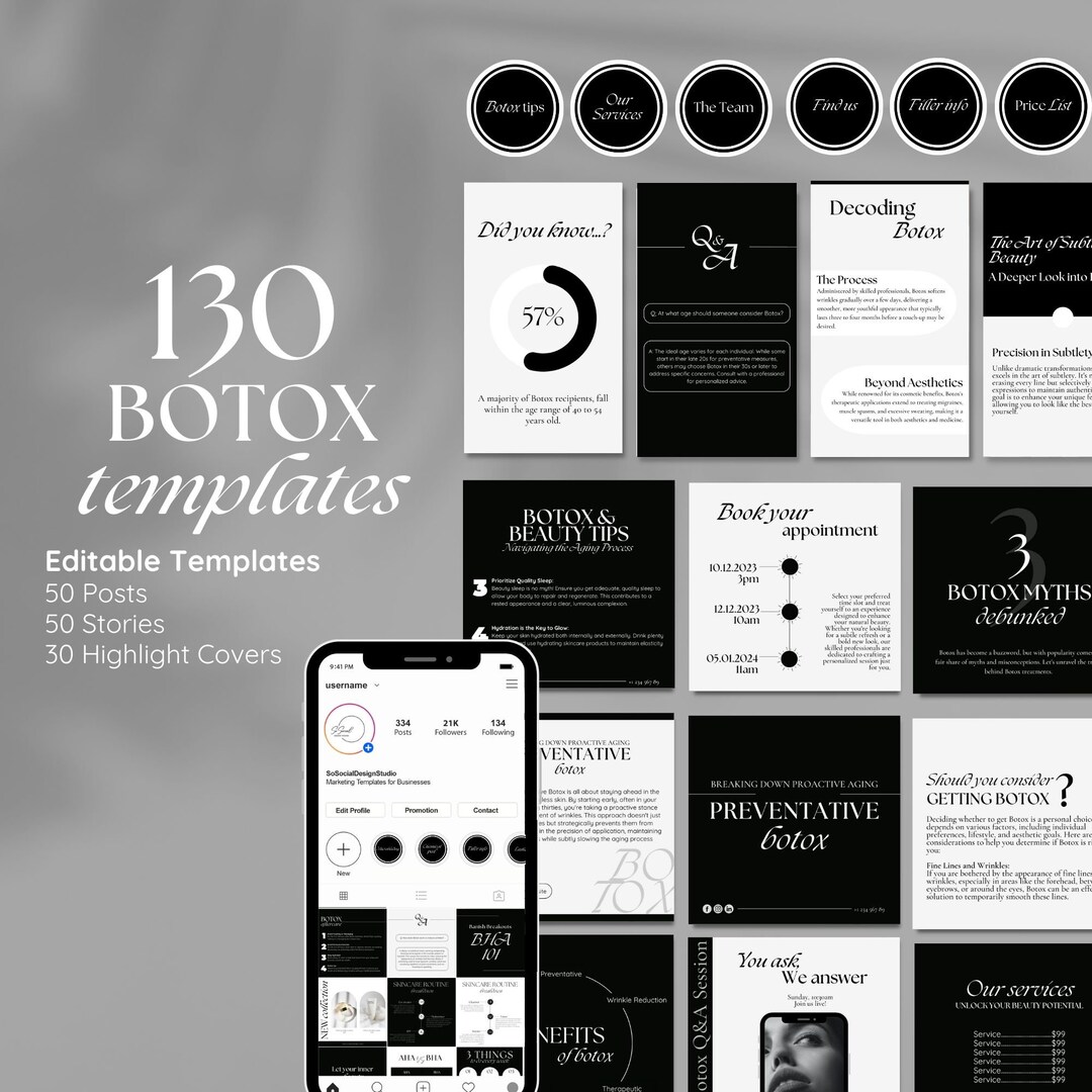 Botox Social Media Templates | Botox Post Templates| Nurse Injector ...