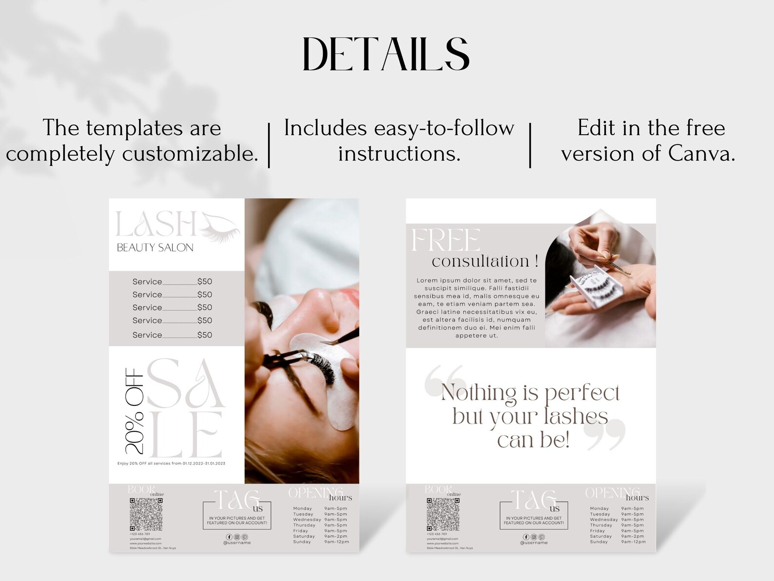 Lash Tech Flyer Template | Lash Booking Flyer | Lash Beauty Makeup ...
