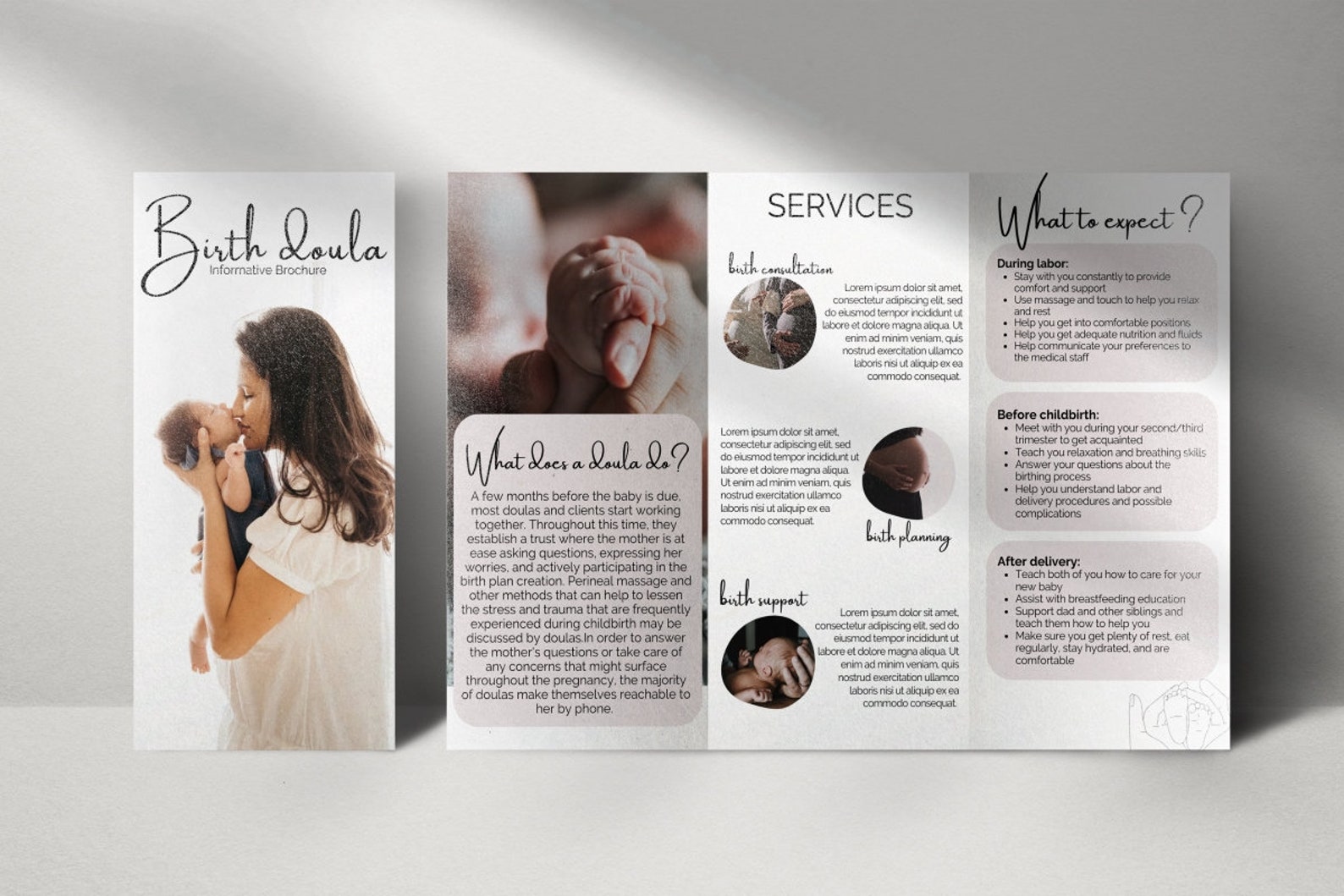 Birth Doula Brochure Template Doula Business Marketing - Etsy