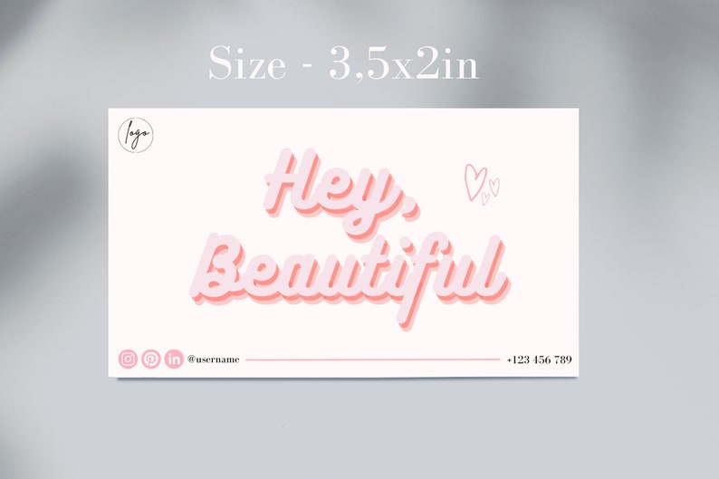 Modern Beauty Loyalty Card Template: Salon, Lash, Nail (digital ...