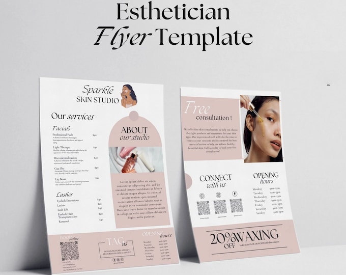 Esthetician Flyer Template Beauty Flyer Esthetician Brochure Template ...