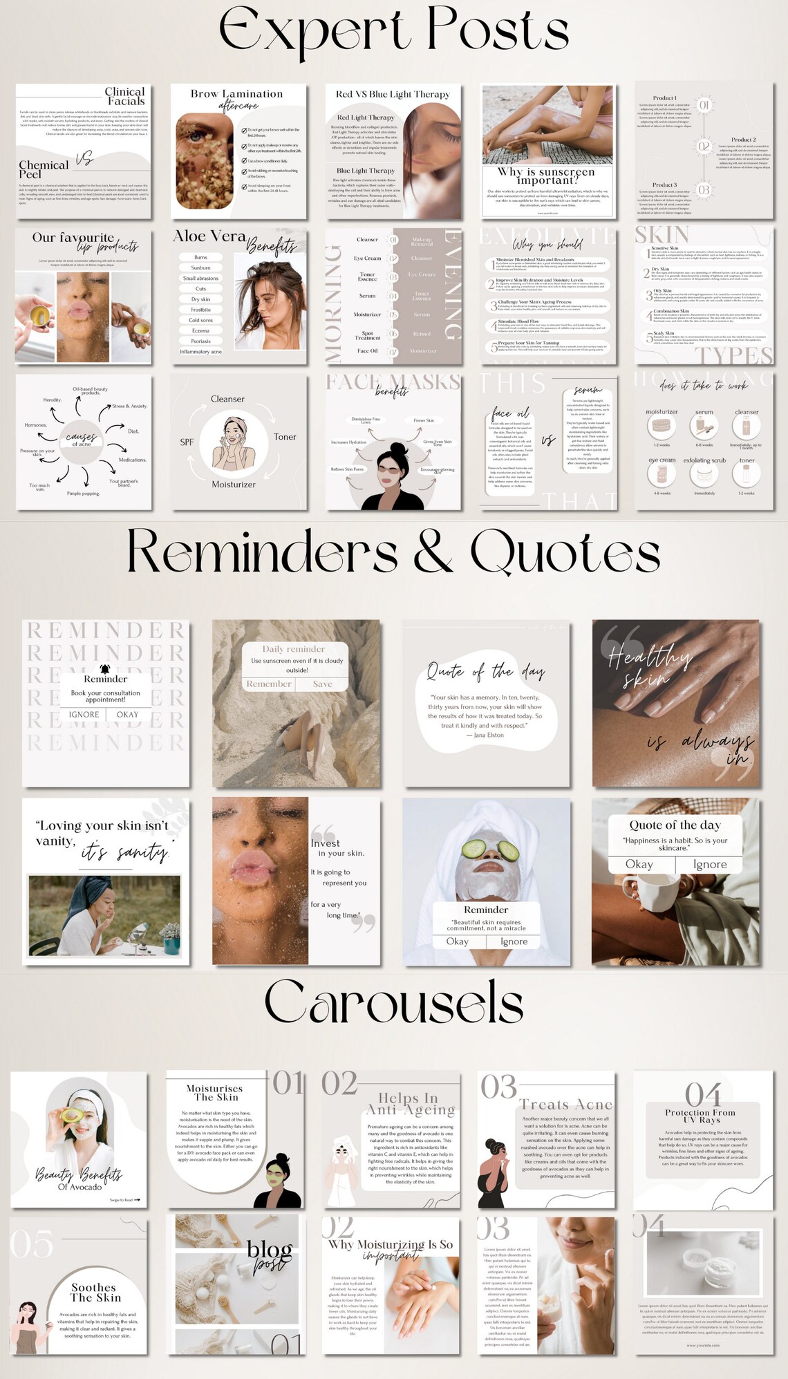 190 Esthetician Templates Skincare Business Posts Esthetic Clinic ...