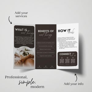 Wood Therapy Brochure Template Cellulite Reduction Flyer Template Wood ...