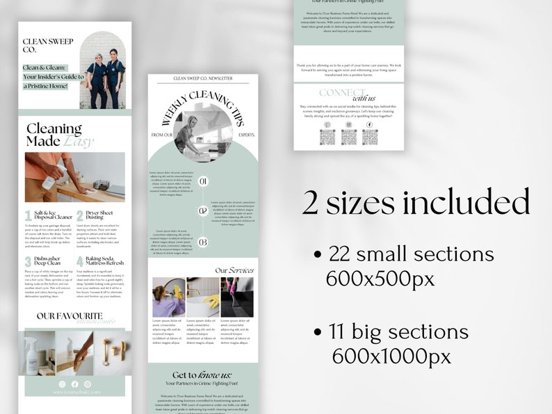 Cleaning Business Newsletter Templates: 30+ Email Designs (canva) - Etsy