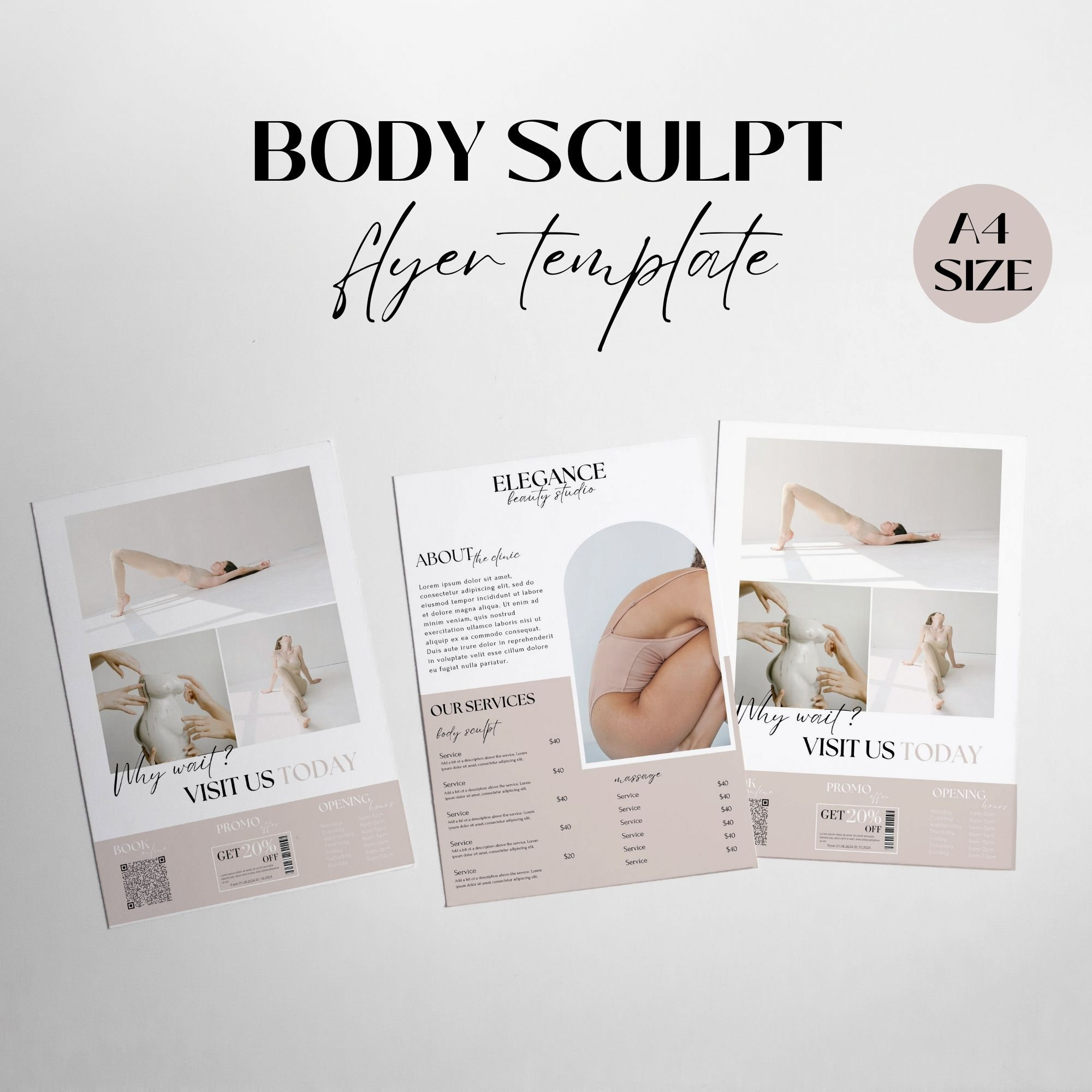 Body Scuplting Flyer Template | Body Contouring Flyer, Body Contour ...