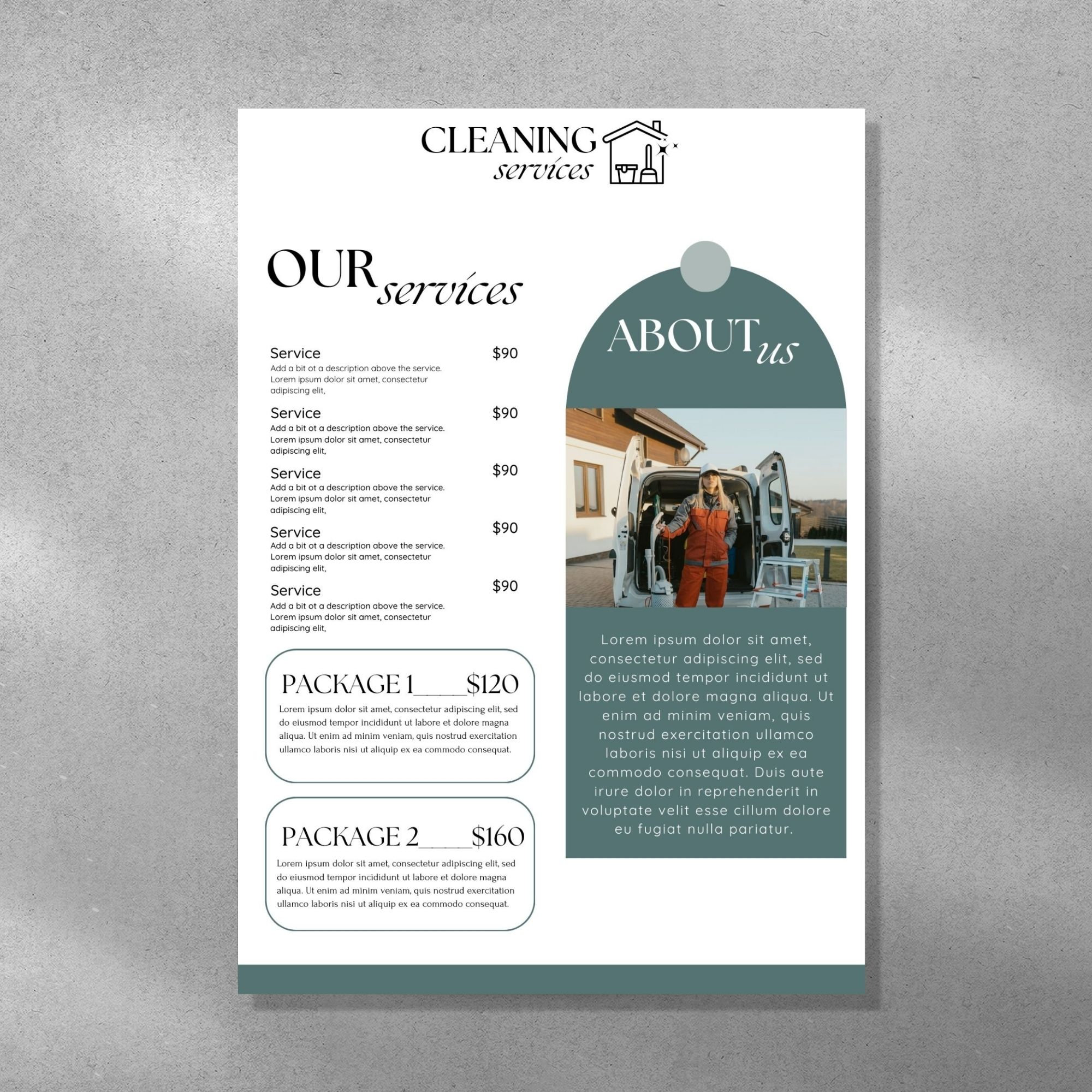 Cleaning Business Flyer Template Cleaning Services Brochure, House Cleaning, Housekeeping Flyer ...