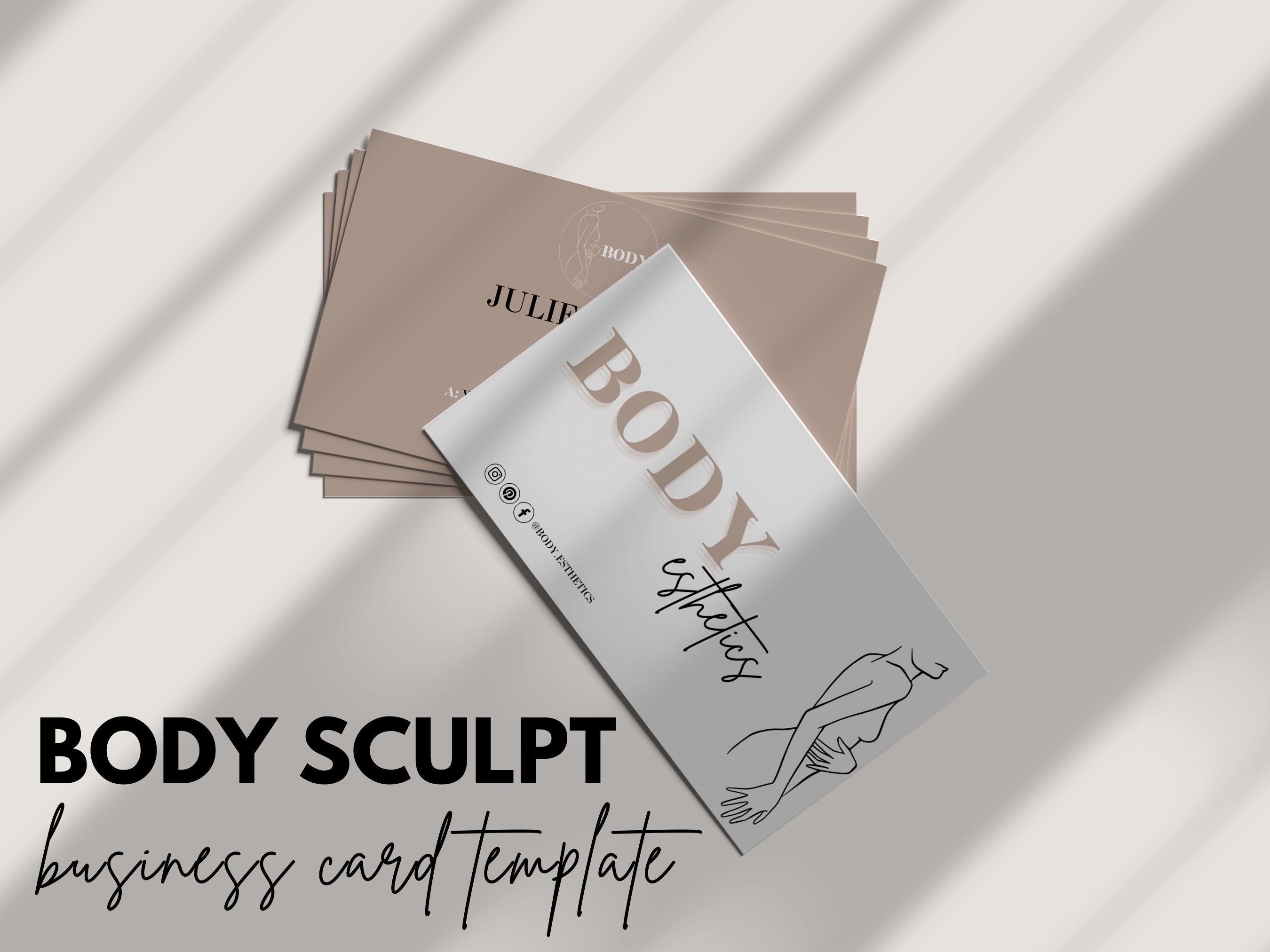 Body Sculpting Business Card Template Body Contouring Card - Etsy