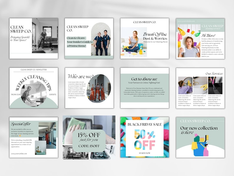 Cleaning Business Newsletter Templates: 30+ Email Designs (canva) - Etsy
