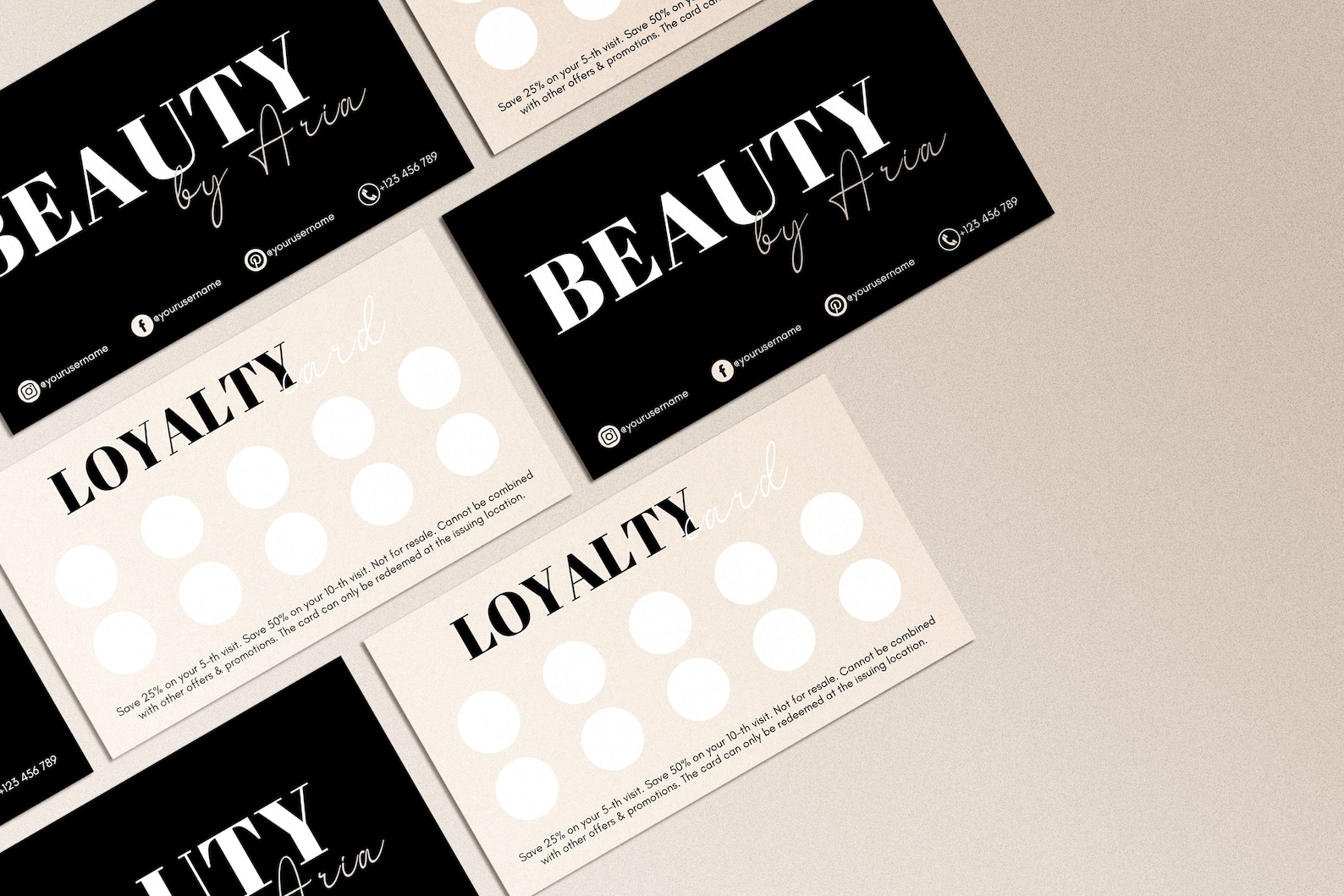 Beauty Loyalty Card Template Salon Loyalty Card Modern - Etsy