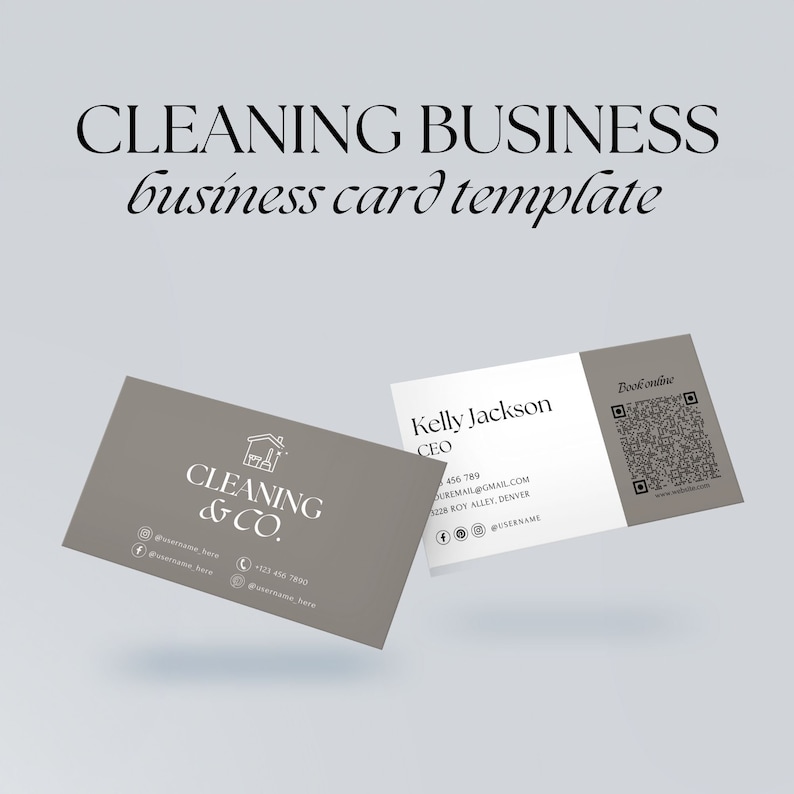 Cleaning Business Card Template Cleaning Services Card House Cleaning ...