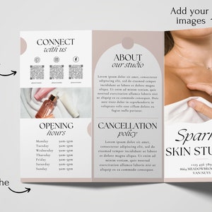 Esthetician Trifold Brochure Template: Modern Beauty Marketing (digital ...