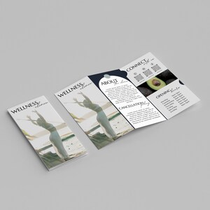 Wellness Coach Trifold Brochure Template: Holistic Health (digital ...