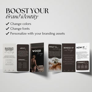 Wood Therapy Brochure Template | Cellulite Reduction Flyer Template ...