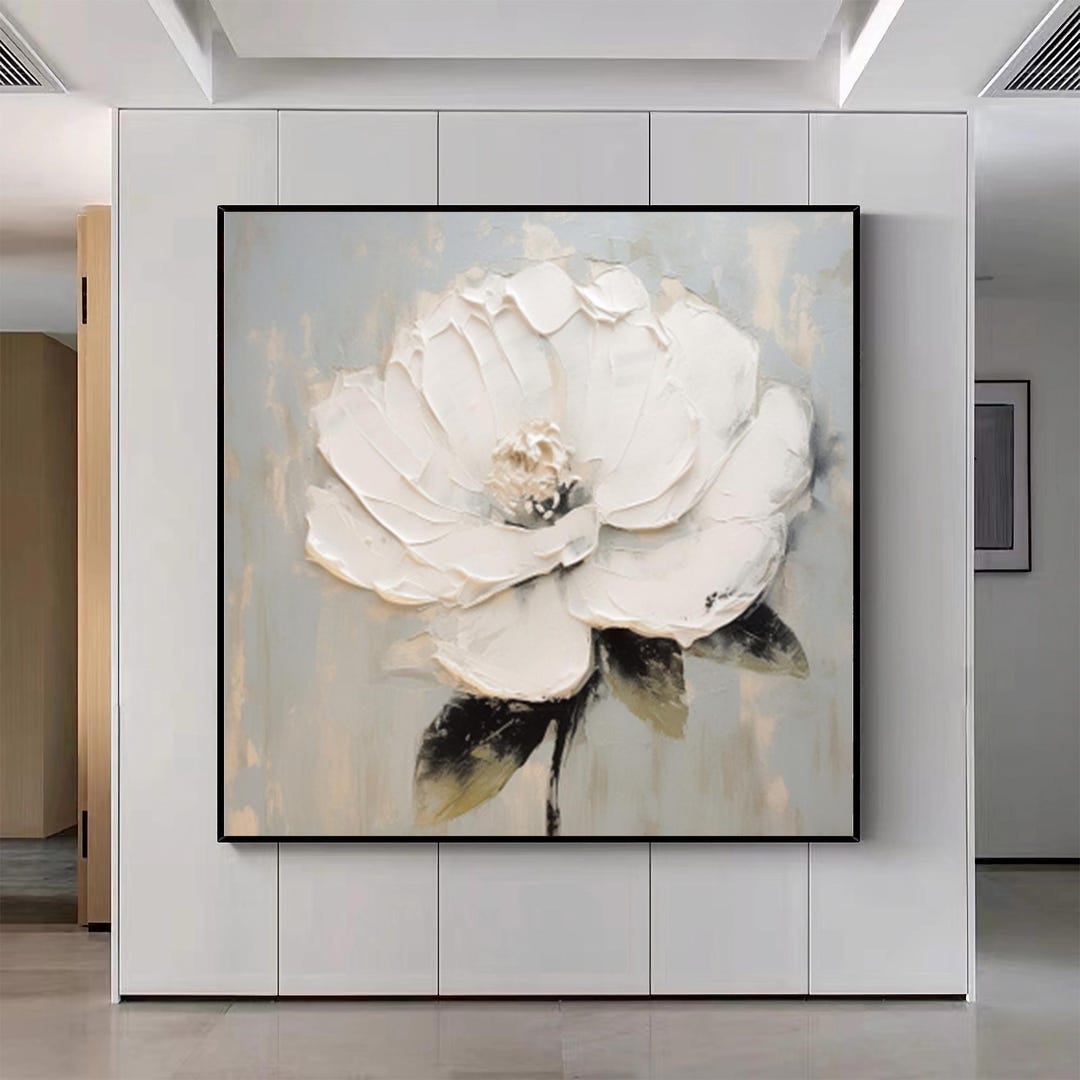 Large Flower Texture Wall Painting Flower Texture Art Floral Painting ...